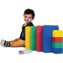 BiggoBlocks Jumbo Blocks, Large Building Blocks for Kids Ages 3-8, 48 ...