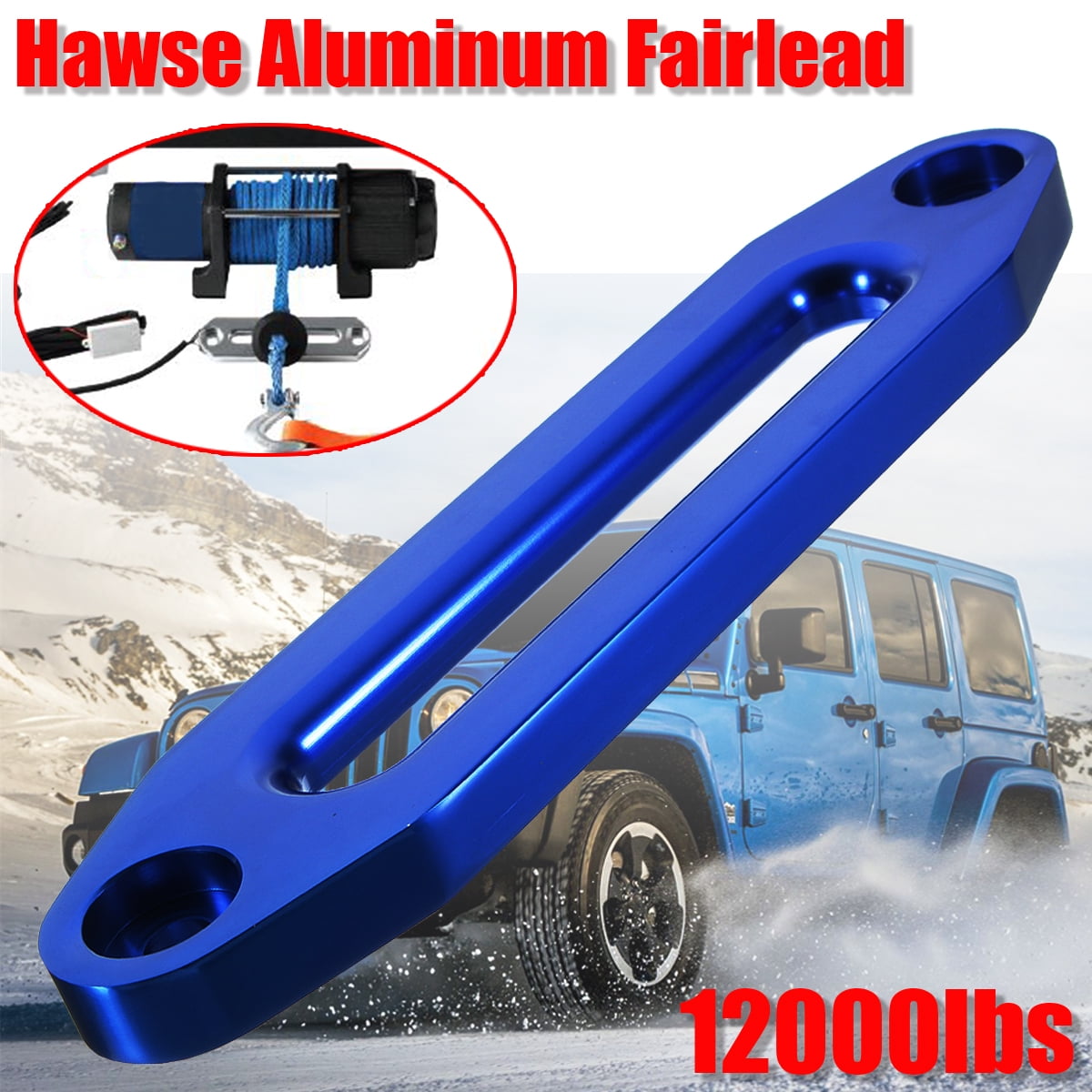 10'' 12000lbs Hawse Aluminum Fairlead For Winch Cable Lead Rope Guide ...