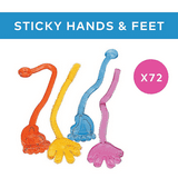 Mini Sticky Hands & Feet On String(6Dz) - Toys - 72 Pieces - Walmart.com