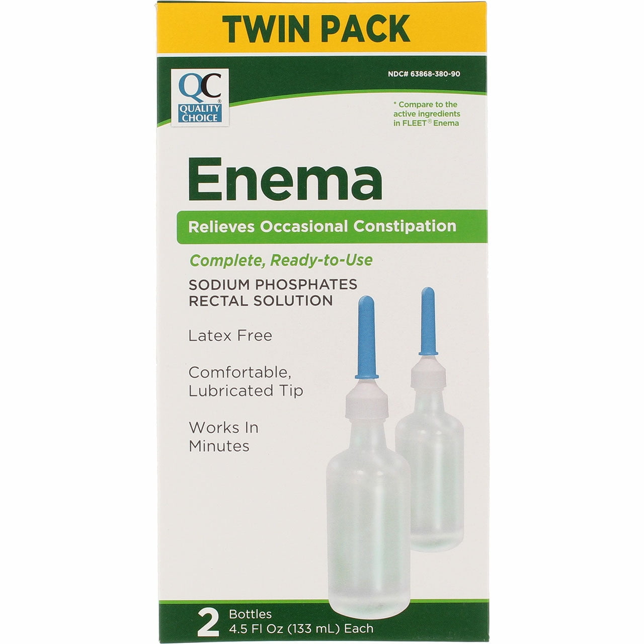 Quality Choice Enema, 4.5 fl oz, 2 Ct - Walmart.com - Walmart.com