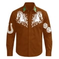 Conairie Western Shirts For Mens Embroidered Cowboy Button Collar Long ...