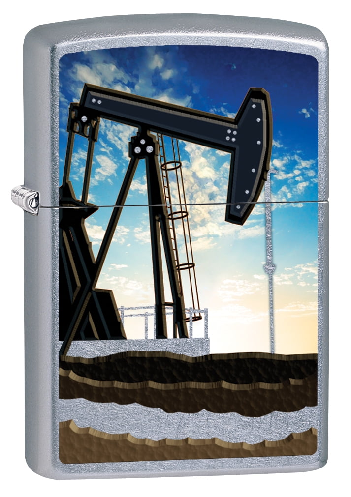 Zippo Lighter: Oil Derrick - Street Chrome 79941 - Walmart.com