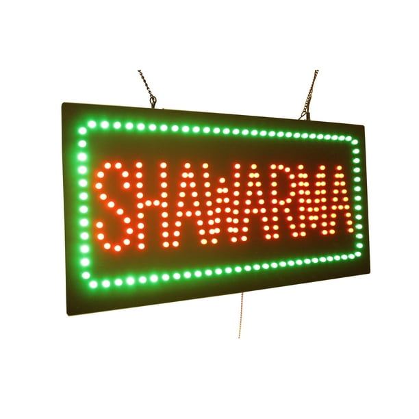 Shawarma Sign, TOPKING Signage, LED Neon Open, Store, Window, Shop ...