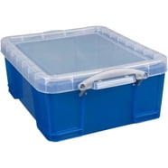 Stackable Clear Storage Box, 3.37 x 10.25 x 14.5 in. - Pack of 4 ...