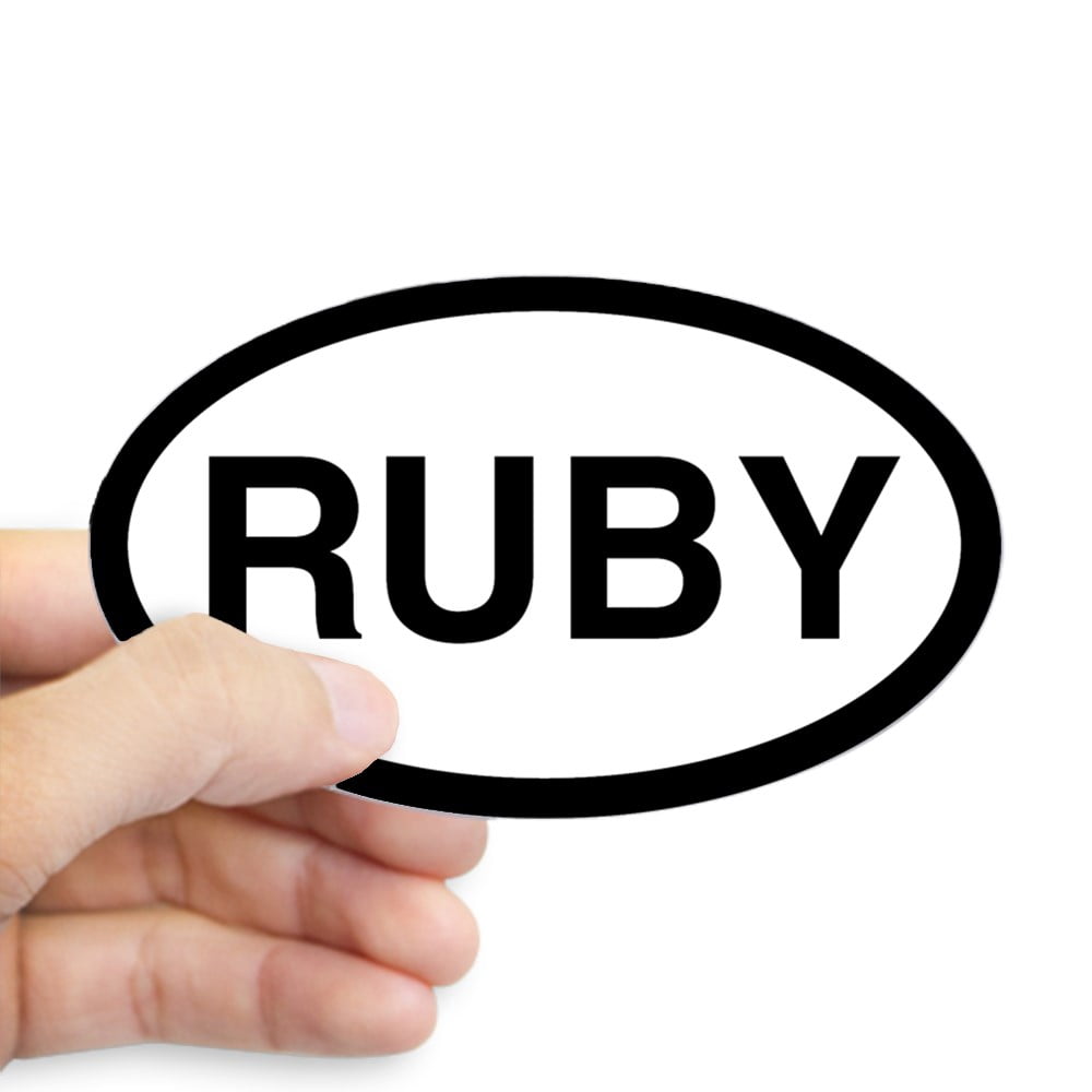 CafePress - Ruby Oval Sticker - Sticker (Oval) - Walmart.com