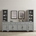 Maykoosh Victorian Vintage 3Pc Sideboard And Bookcase Set Distressed ...