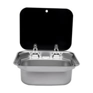 TOOL1SHOoo Small Drain Mobile RV Caravan Kitchen Sink with Cover, 304 ...
