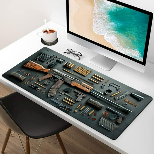Cool Military Weapon Build Weapon Parts Display Large Gaming Mouse Pad ...