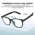 Smart Glasses - Open Ear Anti-Blue Light Bluetooth Audio Glasses for ...
