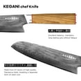 Kegani 7 Inch Santoku Knife - Professional Japanese Chef's Knife, 67 ...