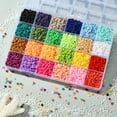 1Box 8400Pcs 24 Colors Handmade Polymer Clay Beads Disc/Flat Round ...