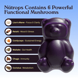 Nutrops by Gruns, Sugar-Free Lions Mane Mushroom Gummies for Adults ...
