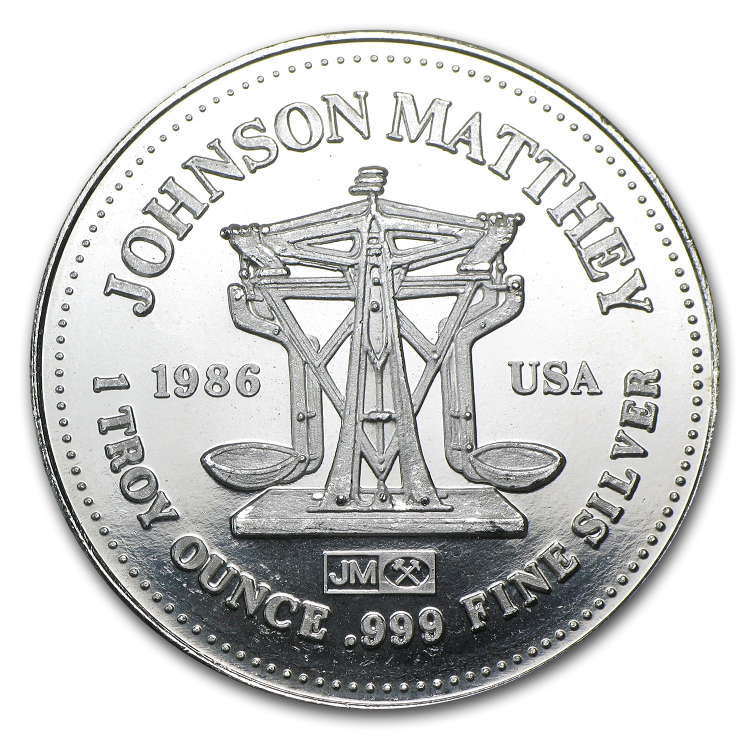 Johnson Matthey - 1 oz Silver Round - Johnson Matthey (Freedom, The ...
