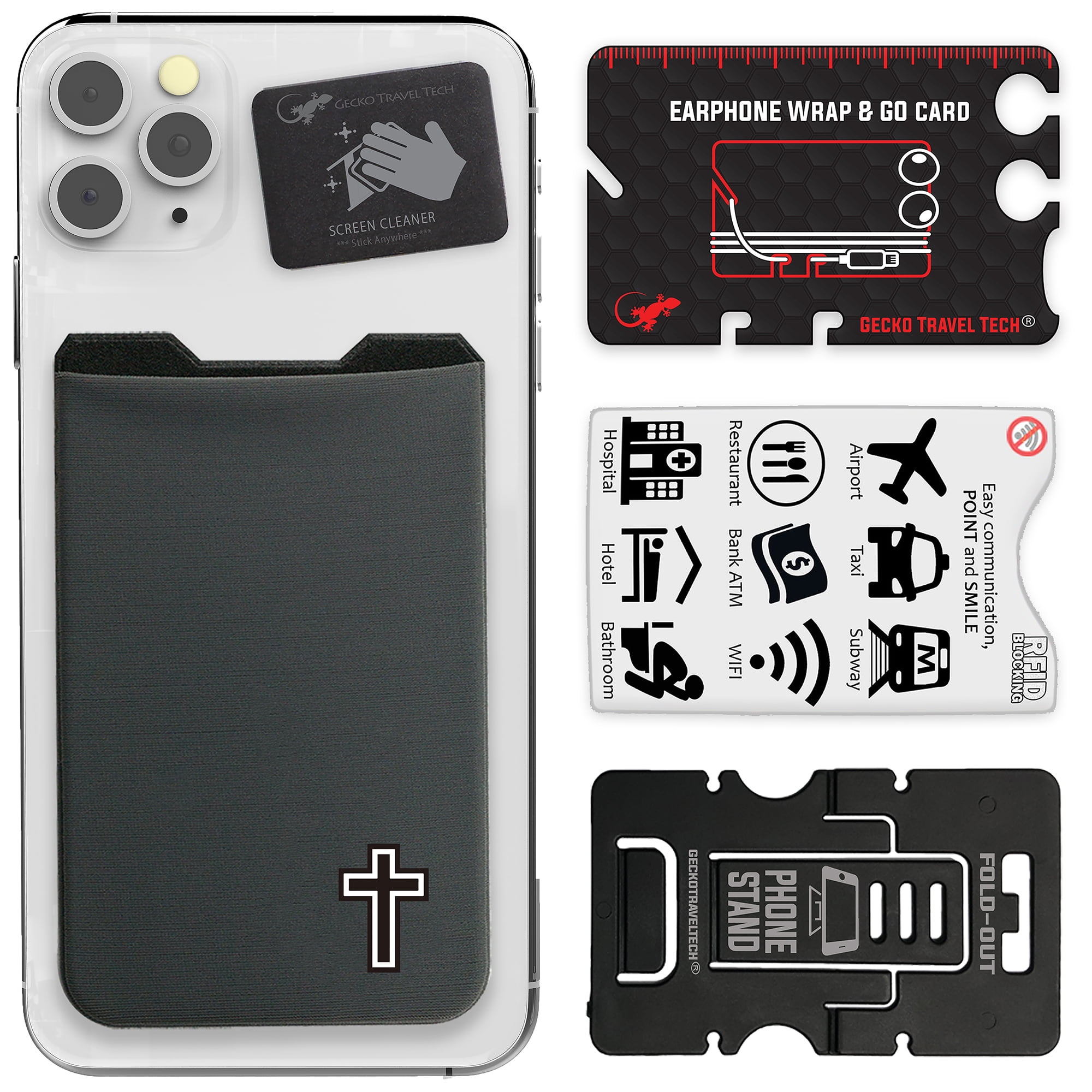 Click here for Gecko Travel Tech Phone Wallet - Stick On Card Hol... prices