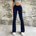 Aimik Women's Full Length Flared Pants Solid Color Casual Pants ...