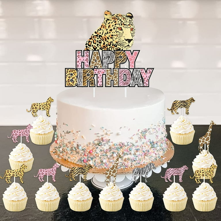 Animal Print Birthday Cakes