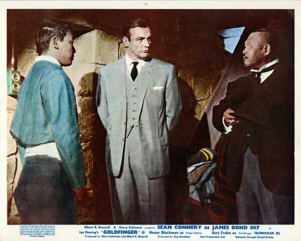 Goldfinger vintage artwork 8x10 photo Sean Connery Harold Sakata as ...