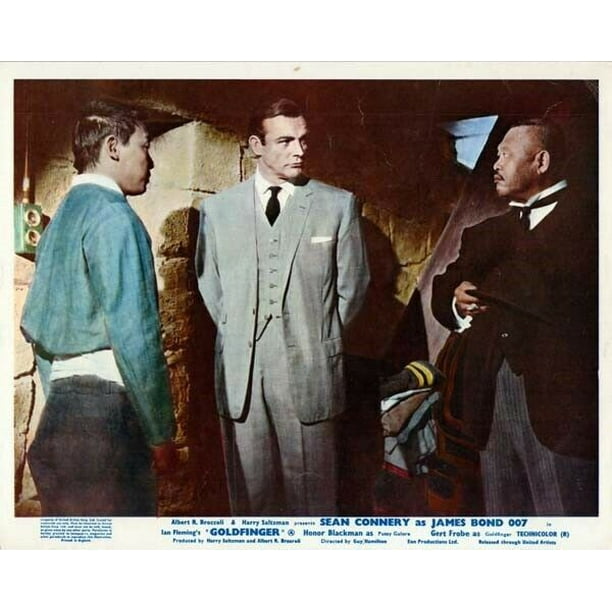 Goldfinger vintage artwork 8x10 photo Sean Connery Harold Sakata as ...
