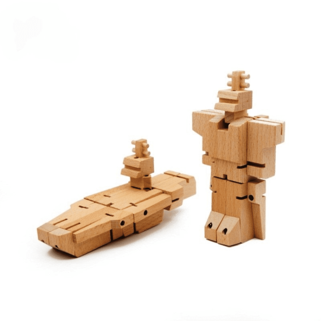 WooBots - Wooden Robot Transforms into an Aircraft Carrier - Walmart.com