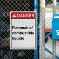 Weatherproof Vertical ANSI Flammable Sign (Flammable/combustible ...
