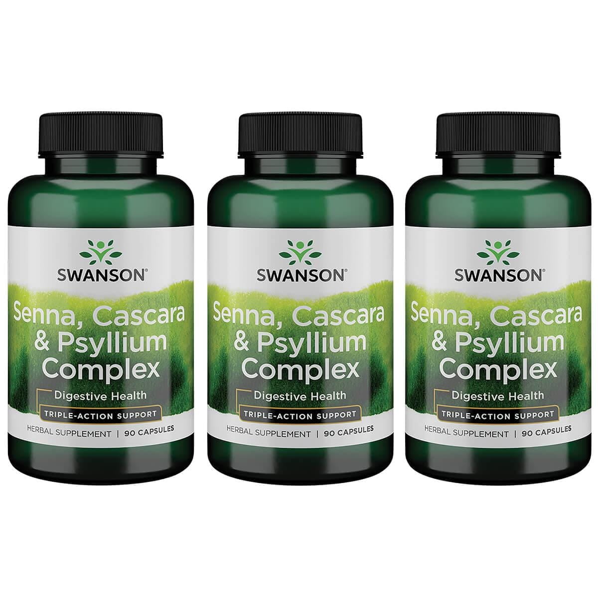 Swanson Senna, Cascara & Psyllium Complex 90 Caps 3 Pack - Walmart.com