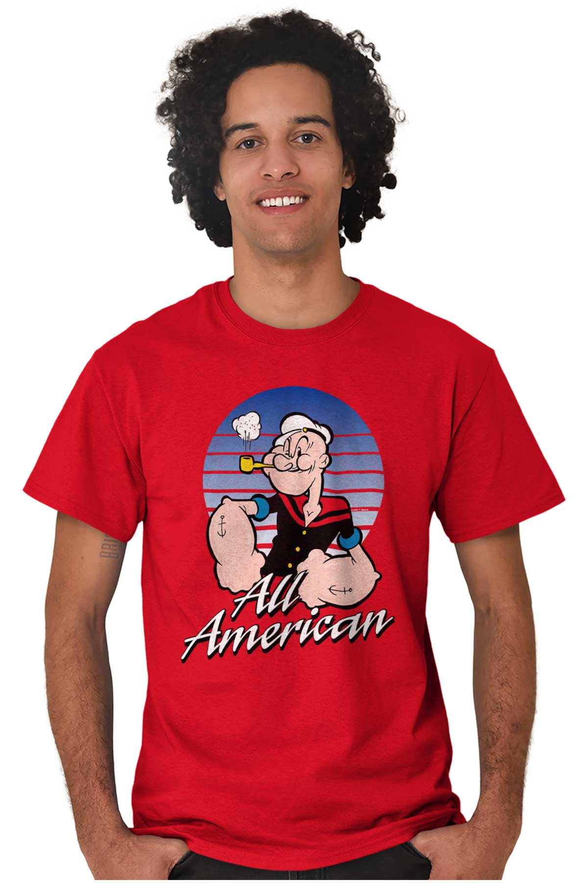 All American Popeye The Sailor Man Men's Graphic T Shirt Tees Brisco ...