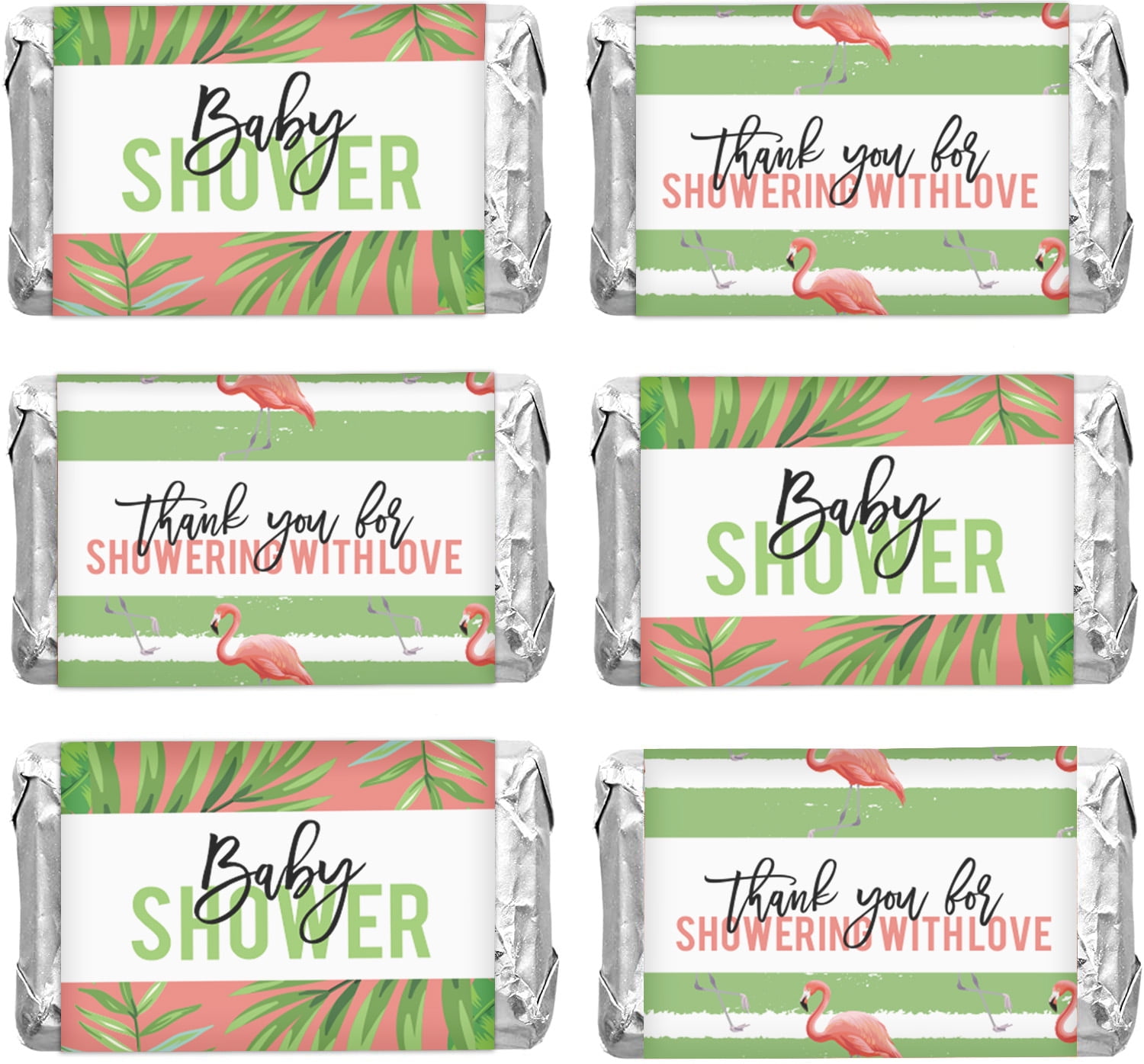 InkdotpotChocolate Bar Wrapper LabelsForBaby ShowerTropical Leave ...