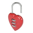3 Digit Combination Padlock, 3mm Shackle, Zinc Alloy Heart Shaped Lock ...
