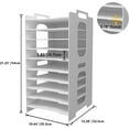 Natwind 10-Tier Stackable Paper Organizer, White Desktop Letter Tray ...