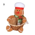 Santa Claus Snowman Candy Storage Bamboo Basket - Christmas Gift ...