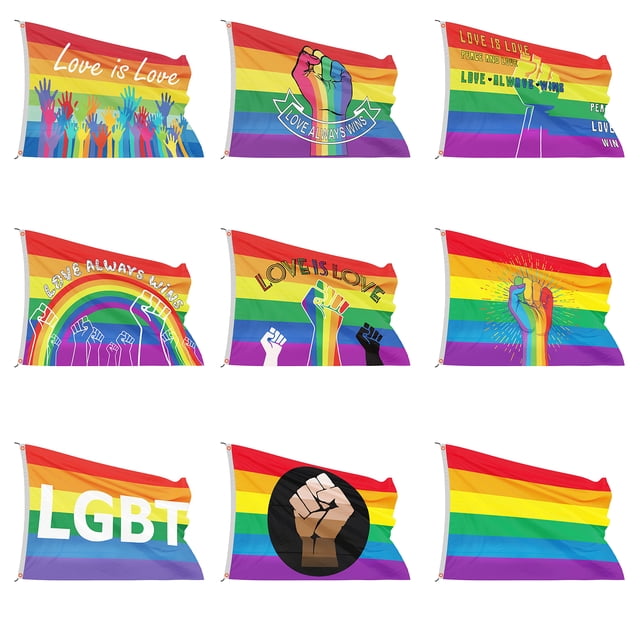 Gay Flag Gay Pride Rainbow Flag LGBTQIA Template. Diversity E ...