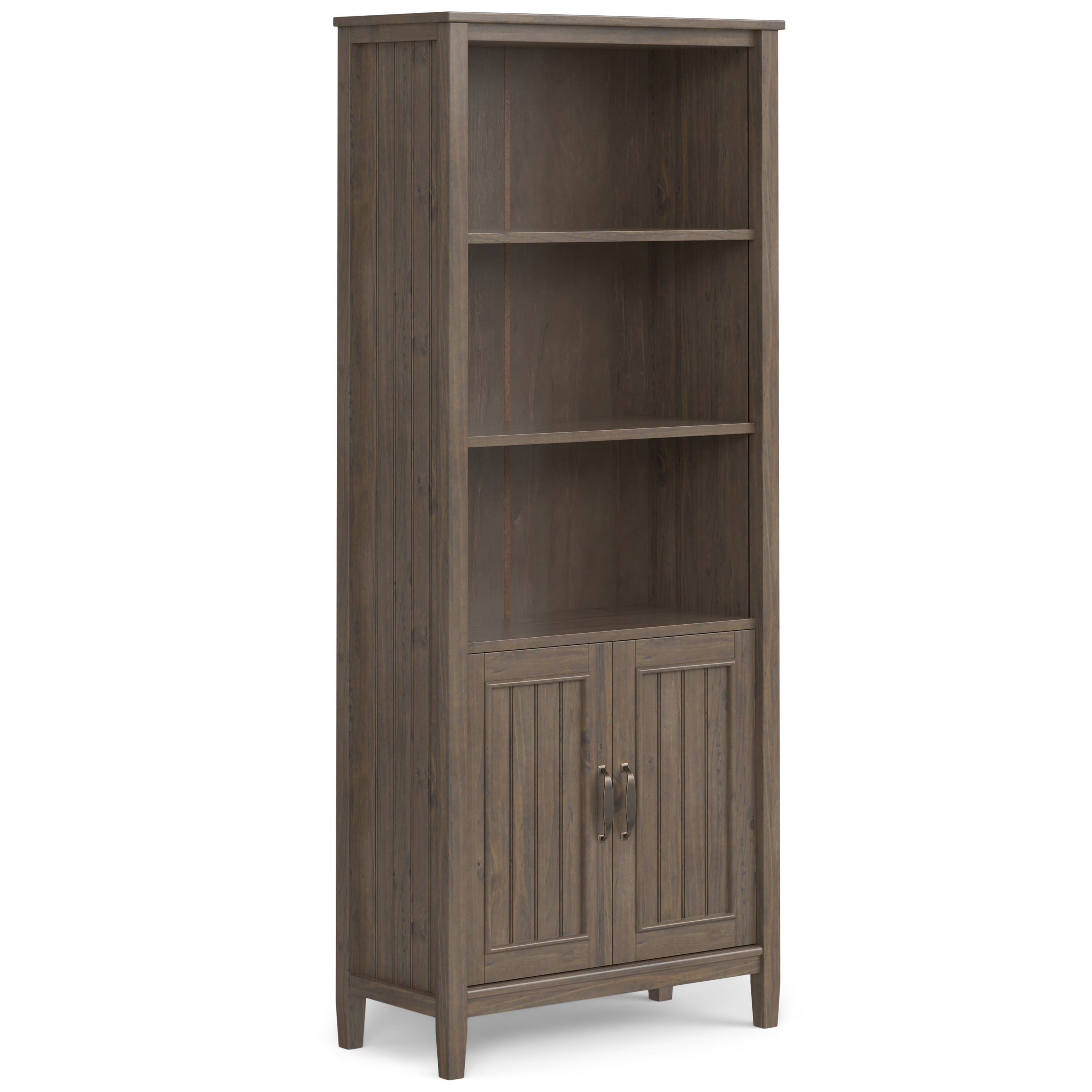 Simpli Home Lev SOLID WOOD 72 inch x 30 inch Transitional Bookcase in ...