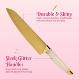 Paris Hilton Heart-Shaped Knife Block Set, 10 Piece Set, White ...