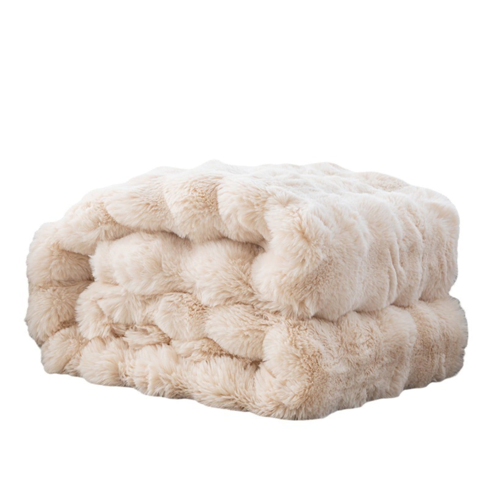 Click here for Qxzzshh Oversized Ruched Faux Fur Blanket - Jacqua... prices