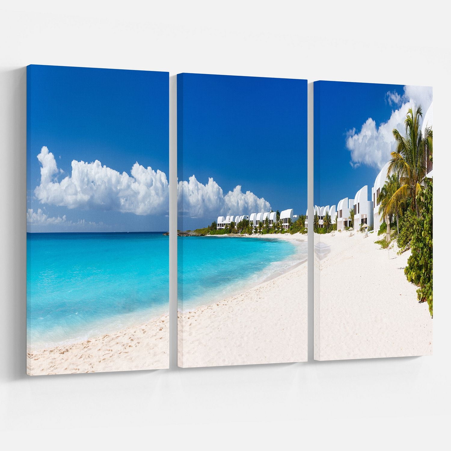 Click here for Designart Design Art Caribbean Beach Panorama Canv... prices