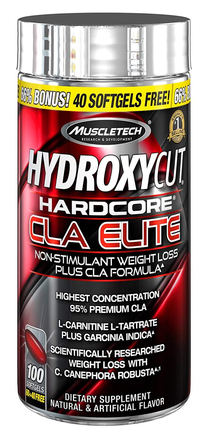 Suplemento Perdida de Peso Hydroxycut Hardcore CLA Elite 100 Softgels Hydroxycut HV48697 ...