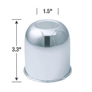 Gorilla HC202STA Wheel Center Cap 4-1/4"3"H Closed Style Chrome Plated ...