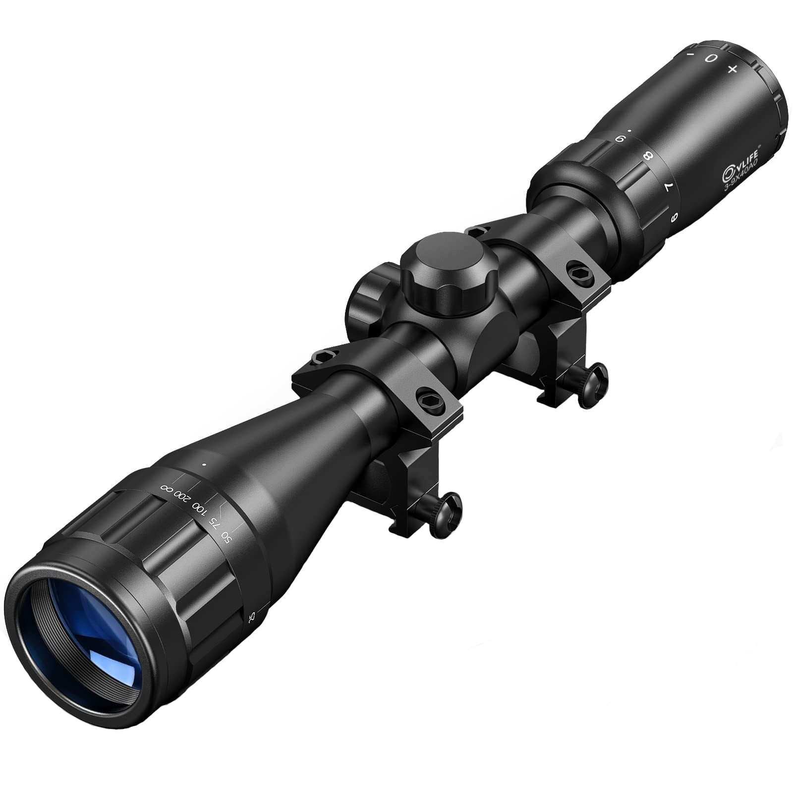 CVLIFE 3-9x40AO Scope Optics R4 Scope with 20mm Free Mounts - Walmart.com