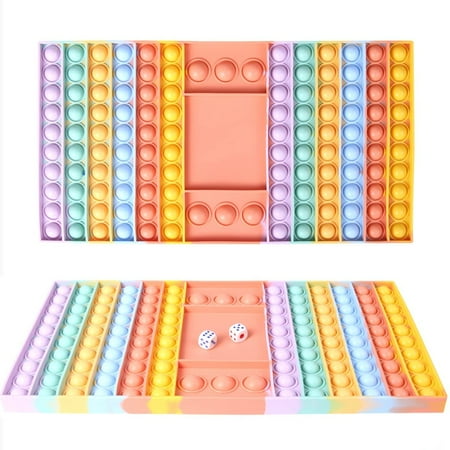 Big Size Pop 1 Pack Pop Game Board Pop Its Rainbow Chess Board Silicone ...
