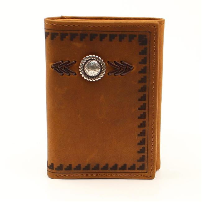 Ariat A3539244 Tri-fold Style Aztec Edges Leather Mens Wallet, Medium ...
