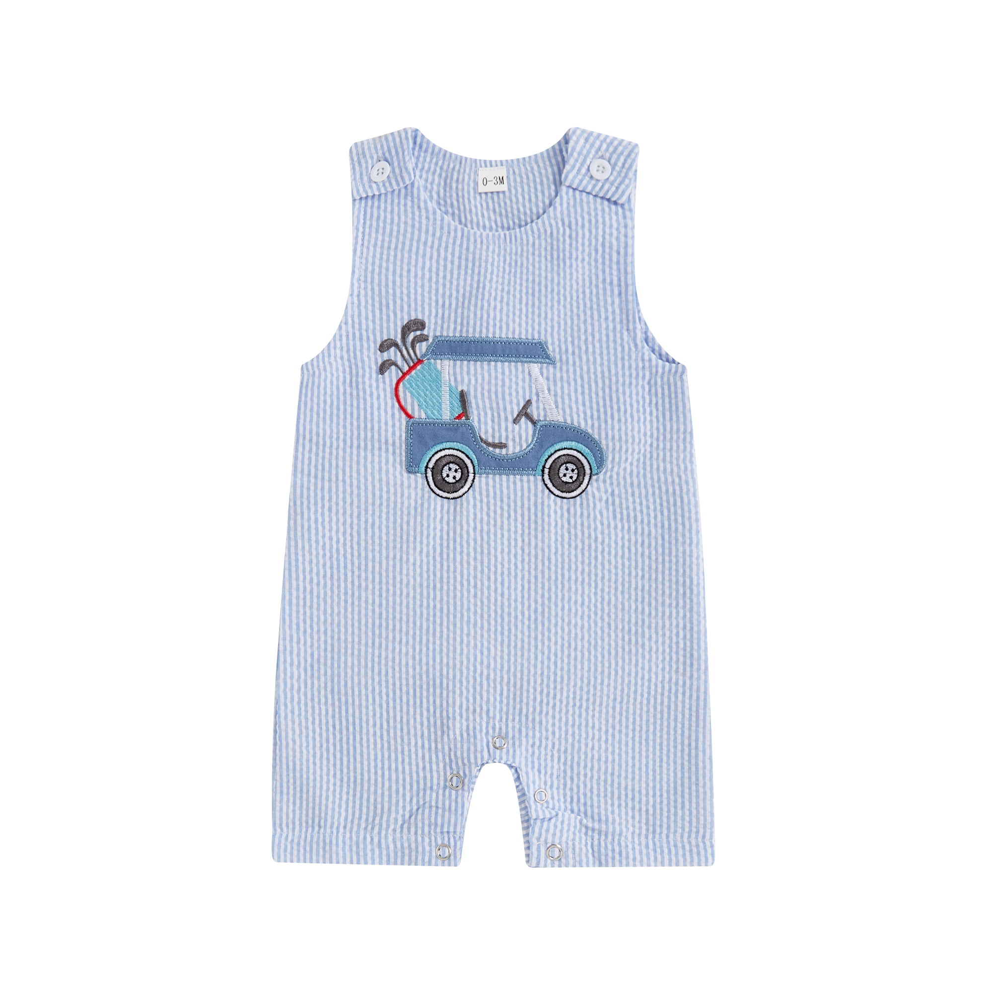Click here for Gupgi Blue Striped Jumpsuit For Infant Boys Sleeve... prices
