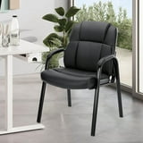 GIANNA Leather Guest Chair with Padded Arm Rest for Reception Meeting ...