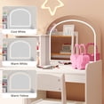 Lofka White Princess Kids Vanity Set with LED Lights & Stool | Makeup ...