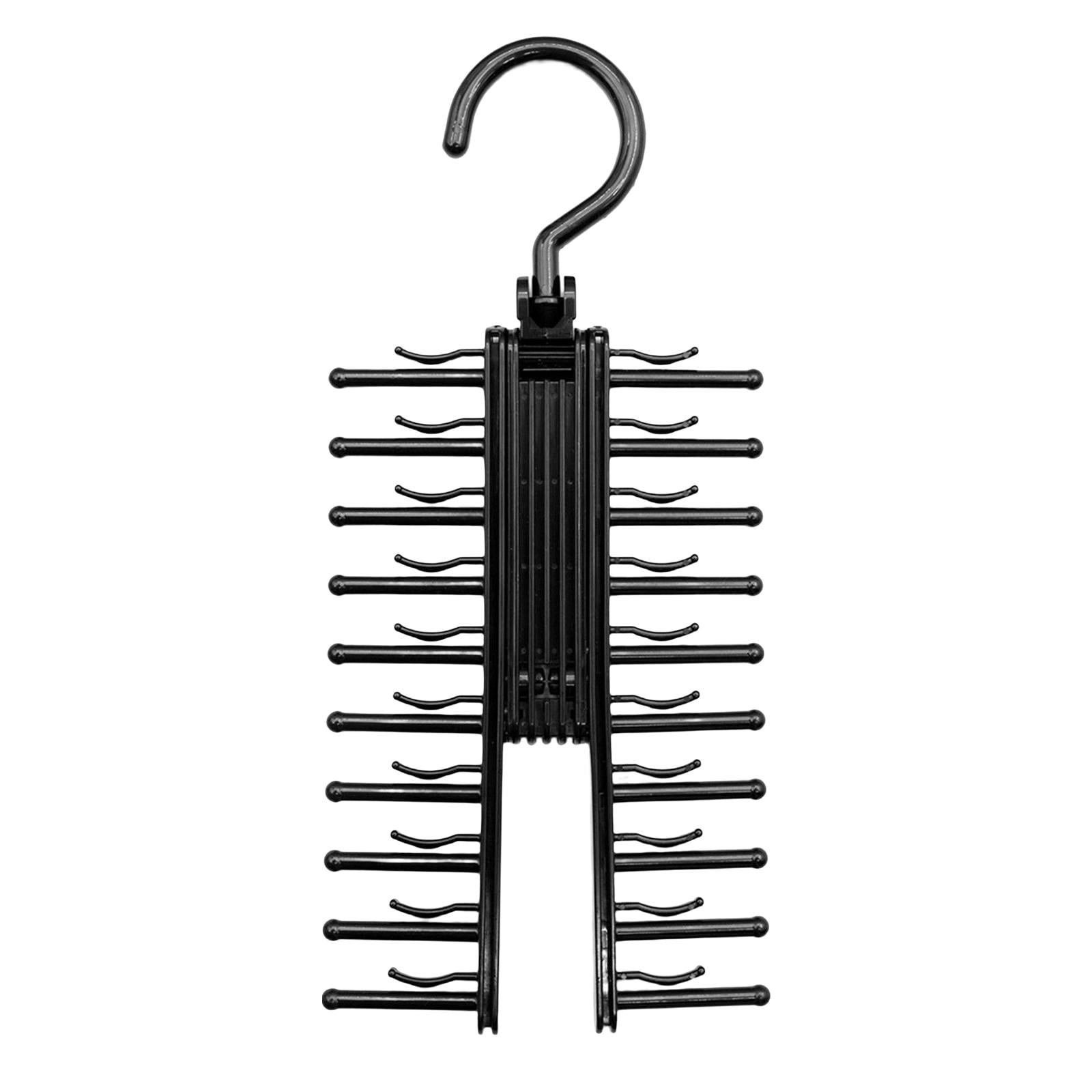 Multifunctional Rotating Tie Rack 20 Hooks Organizer Hanging Storage ...