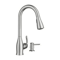 Moen 7425SRS Chateau One-Handle Low Arc Kitchen Faucet, Spot Resist ...