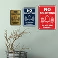 Portrait Round No Soliciting Do Not Ring Doorbell Sign (White/Red ...