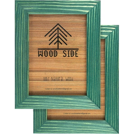 Rustic Wooden Picture Frame 5x7 Inch - Set of 2 - 100% Natural Eco ...
