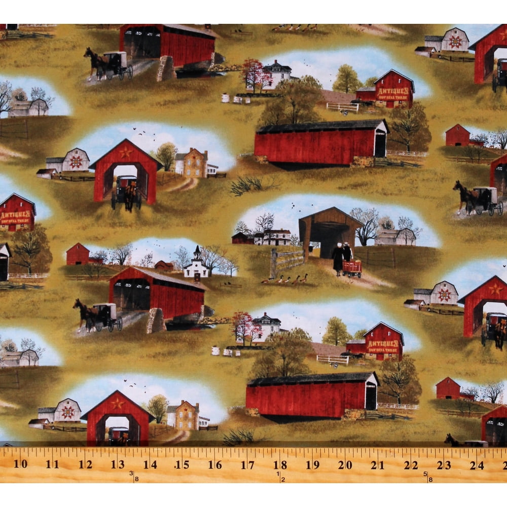 Cotton Red Barns Bridges Farms Headin' Home Horses Country Rural Cotton ...