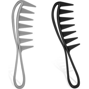 2Pcs Wide Tooth Comb, Large Tooth Curl Comb Shark Teeth Comb for Women ...
