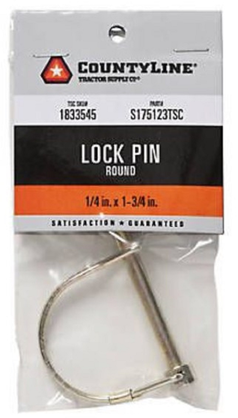 CountyLine 22PTRA112TSC Round Lock Pin 1/4 inch x 1-3/4 inch Zinc ...
